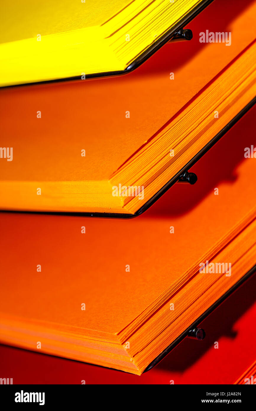 stack of colour cardboards Stock Photo - Alamy