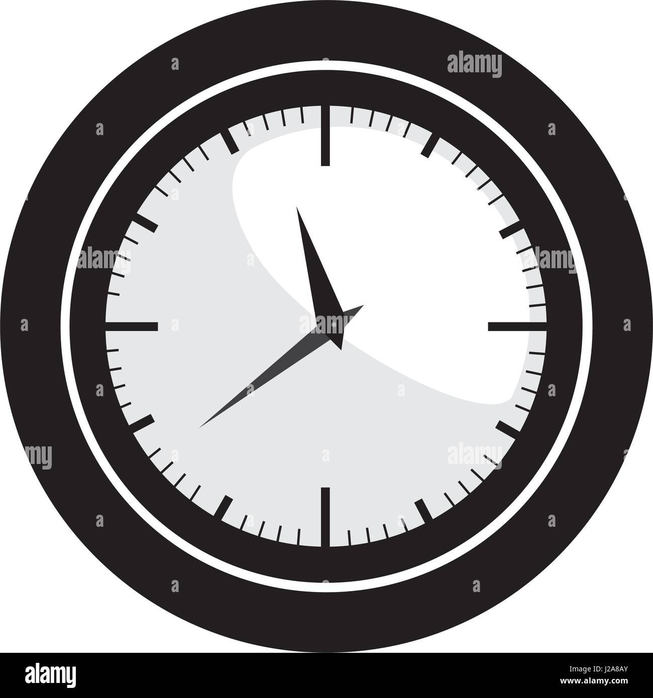black silhouette with wall clock Stock Vector Image & Art - Alamy