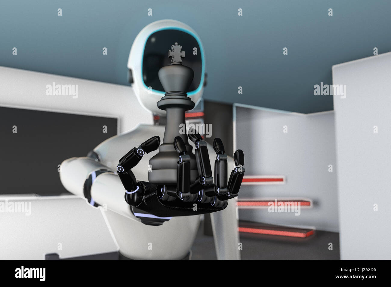 A robot plays chess Stock Photo - Alamy A robot plays chess Stock Photo - Alamy
