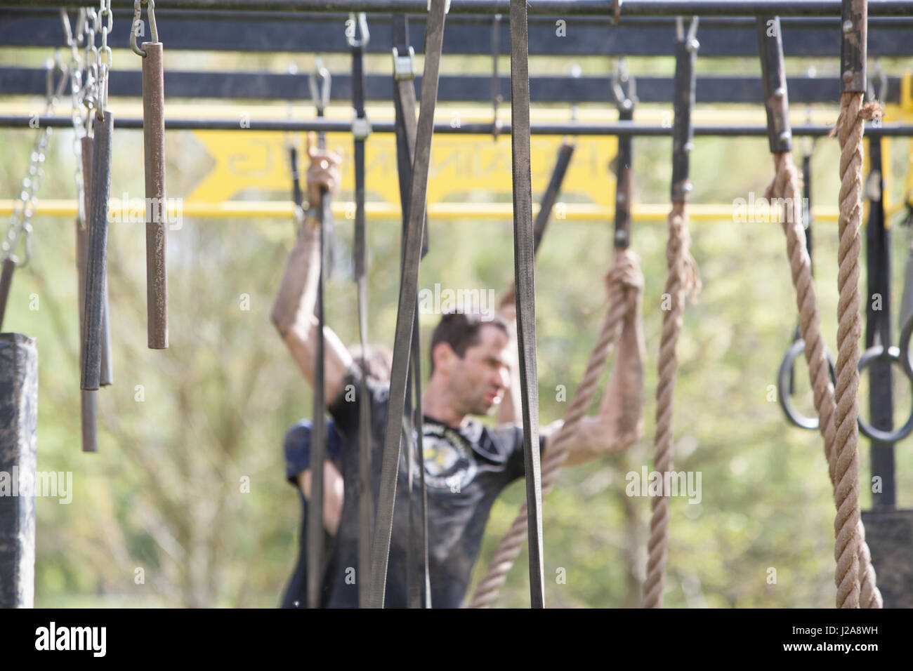 Editorial picture of contestants of the Strong Viking run obstacle race ...