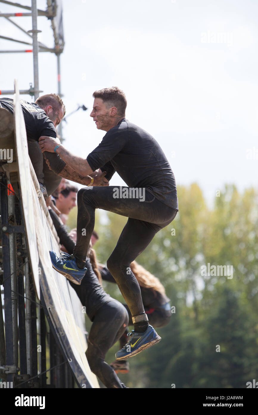 Editorial picture of contestants of the Strong Viking run obstacle race ...