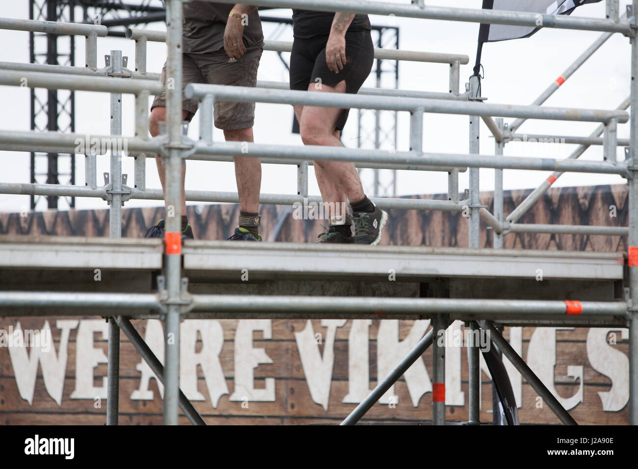 Editorial picture of contestants of the Strong Viking run obstacle race ...
