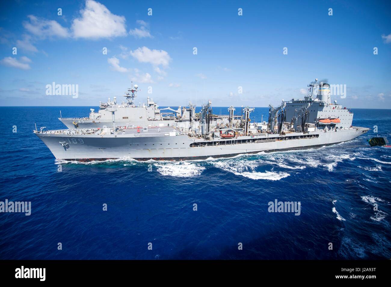 The U.S. NavyHenry J. Kaiser-class fleet replenishment oiler USNS John ...