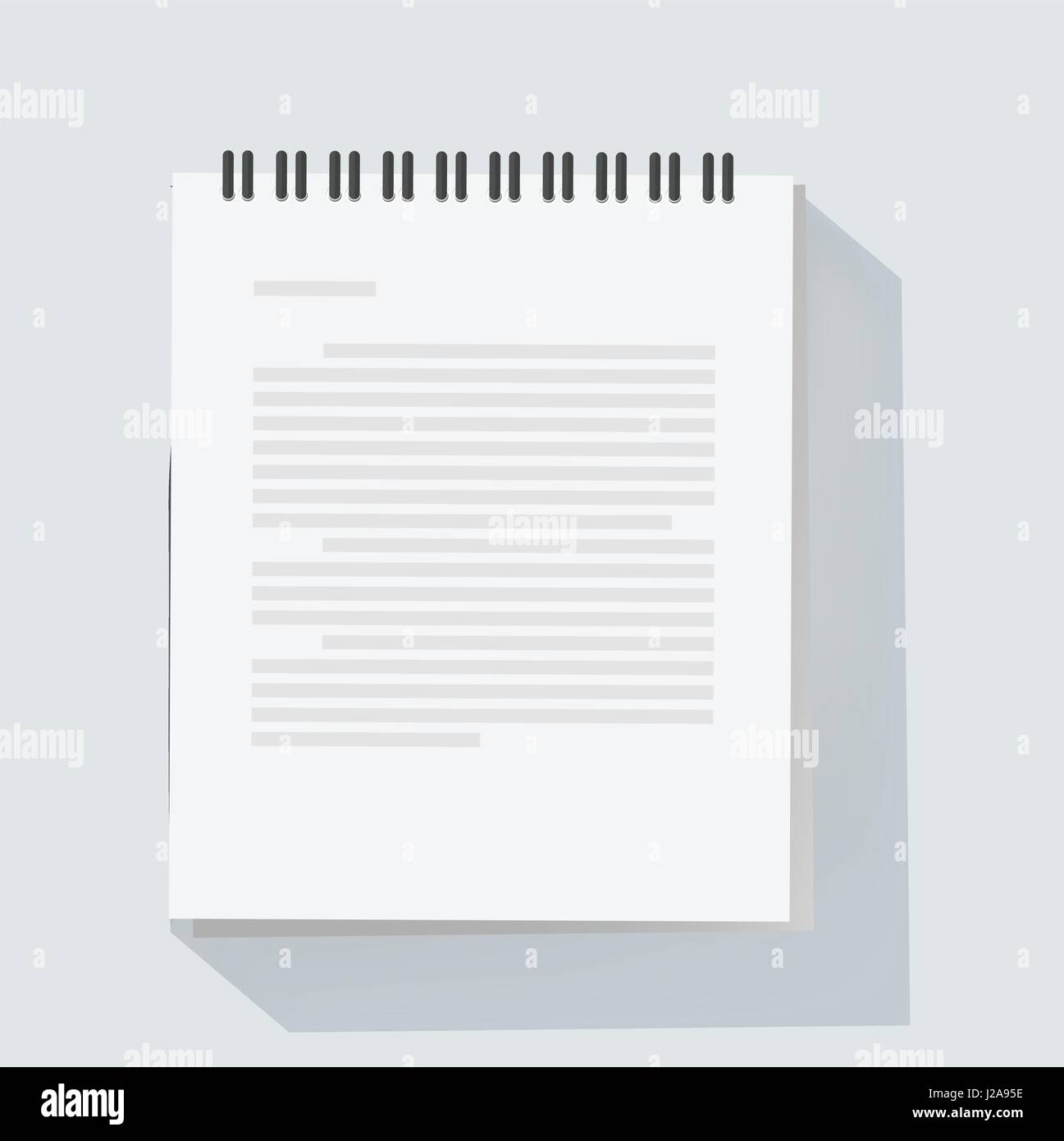 Notepad sheet vector illustration Stock Vector Image & Art - Alamy