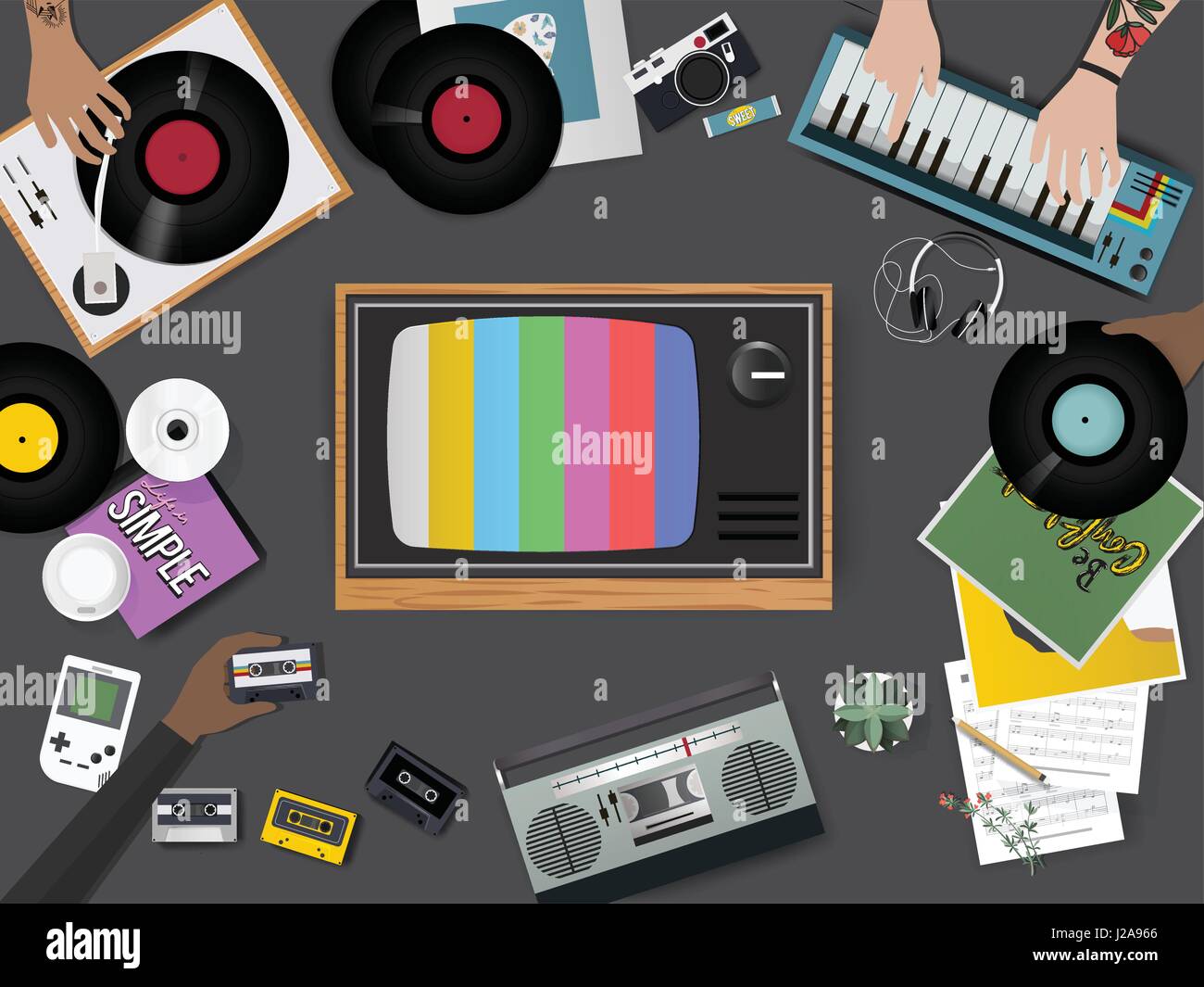 Music entertainment lifestyle media Stock Vector Images - Alamy