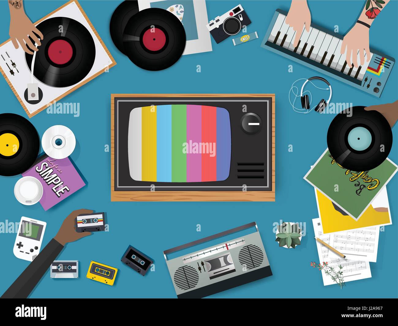 Mixed tape Stock Vector Images - Alamy