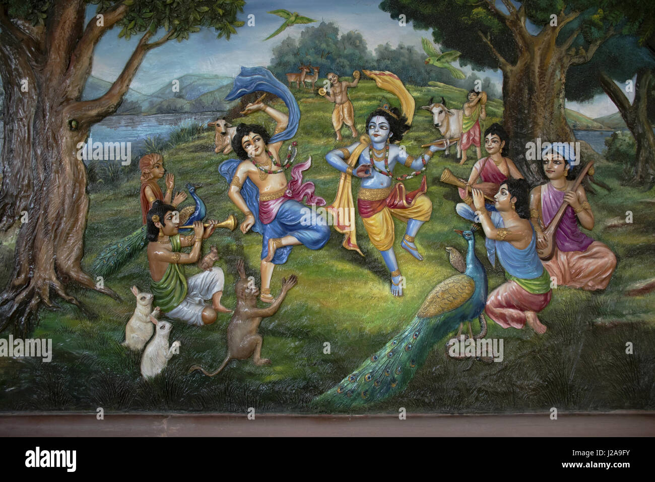 Gopiya in garden. Iskcon temple, Pune, Maharashtra Stock Photo - Alamy