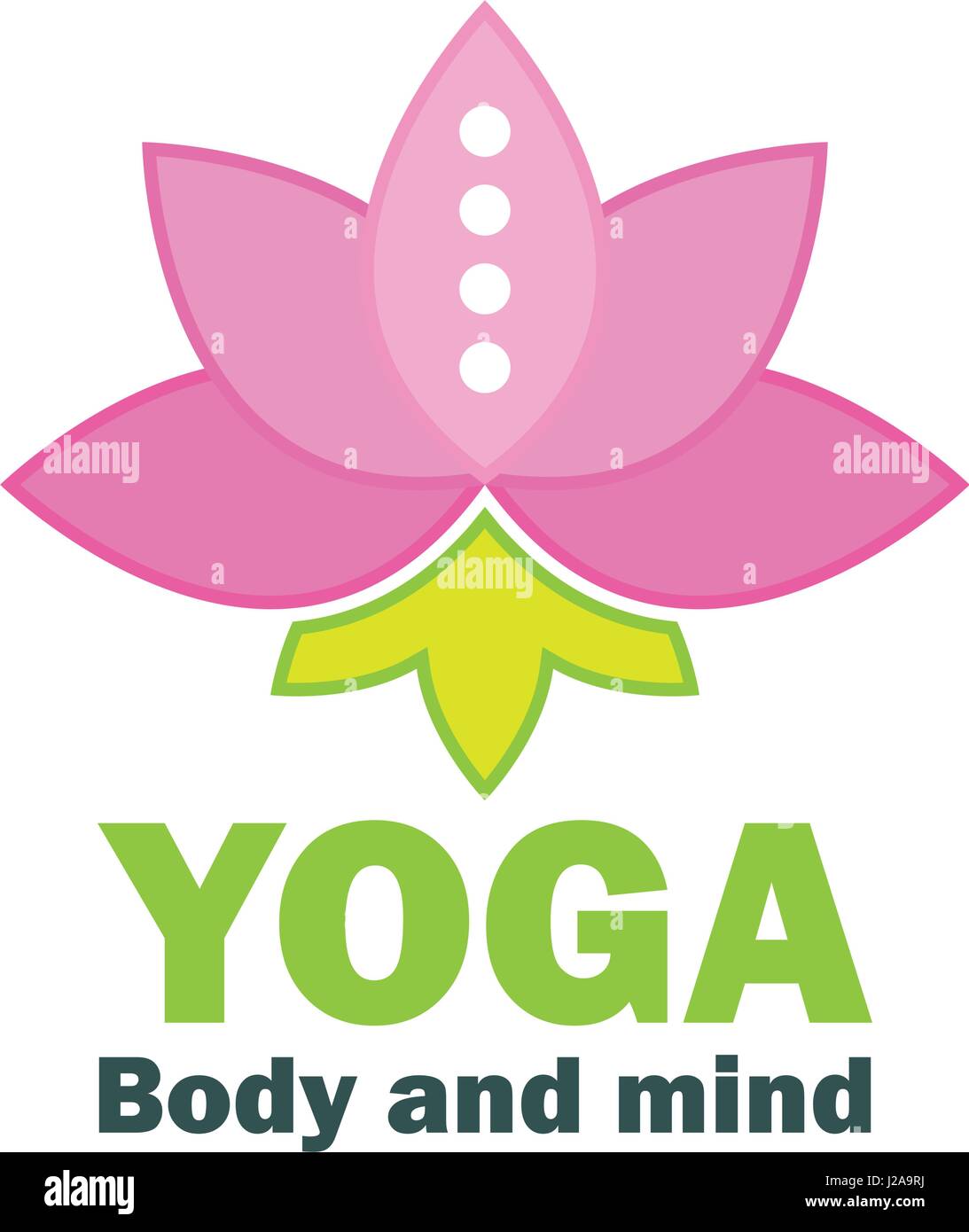 yoga body and mind meditation logo with text space for your slogan ...