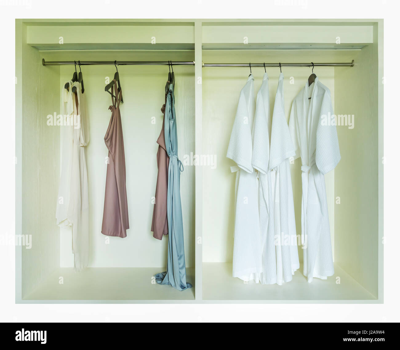 White wardrobe in modern Cut Out Stock Images & Pictures - Alamy