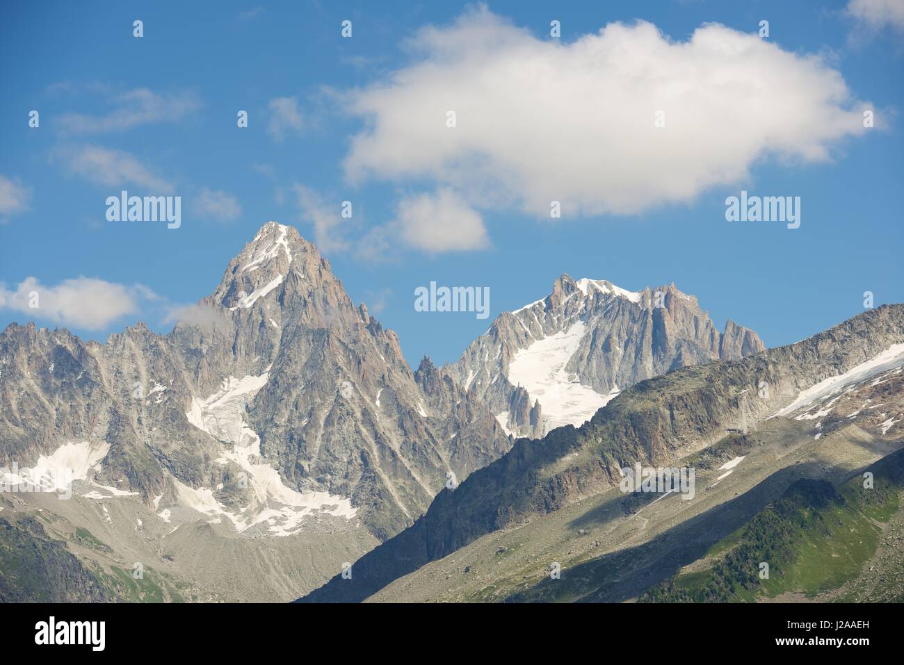 Aiguilles du Chamonix, Mont Blanc Massif, Alps, France Stock Photo - Alamy