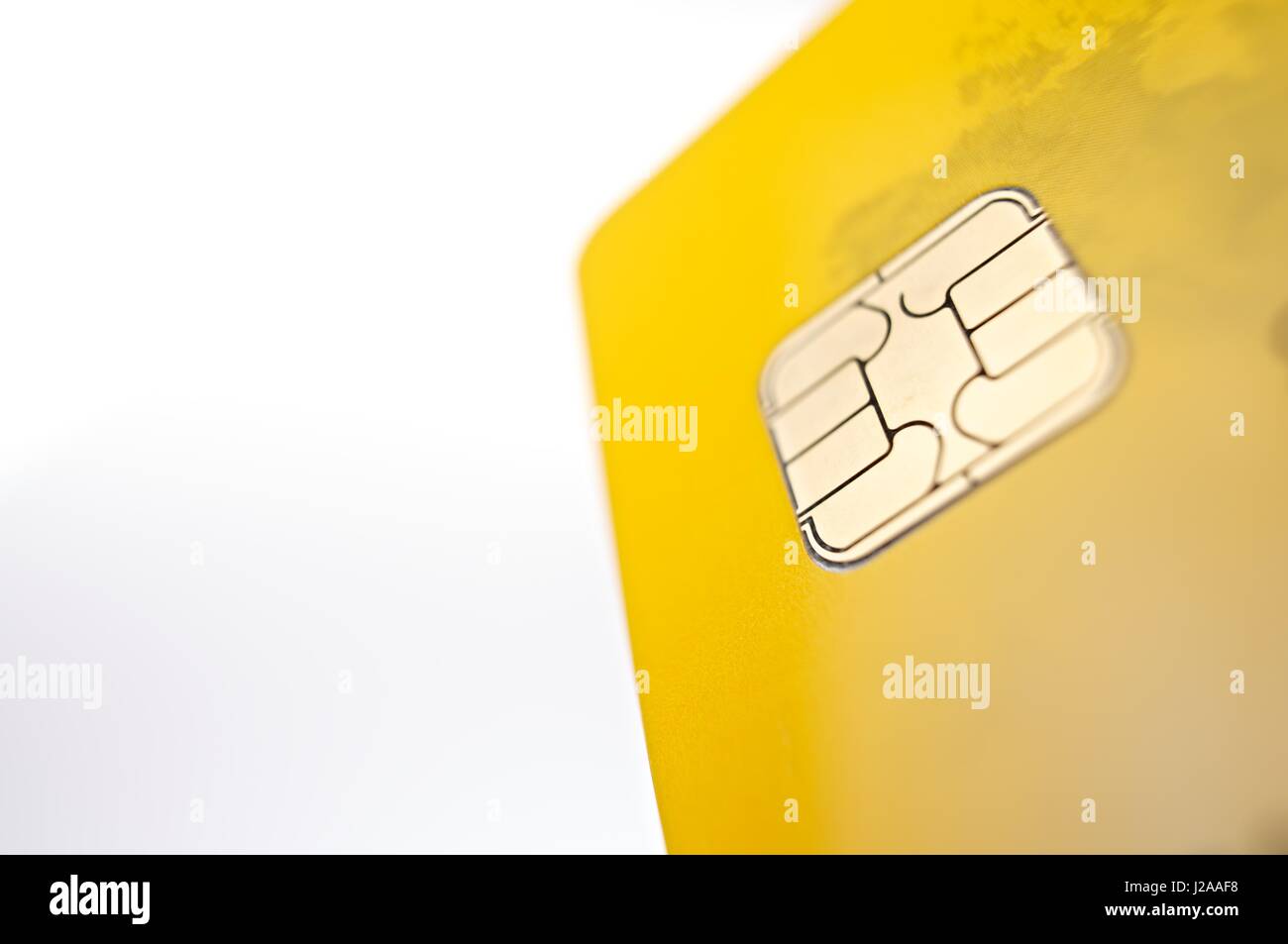 Detail of a credit card with a gold chip Stock Photo - Alamy