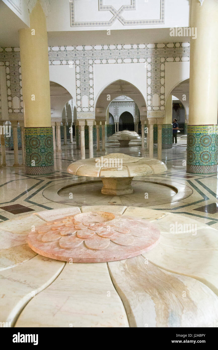 Morocco, Casablanca. King Hassan II Mosque. Ablution room Stock Photo ...