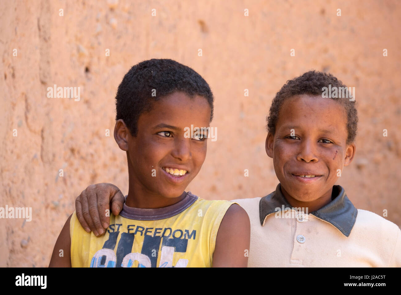 Morocco, Southern Morocco, typical young male boys who live In the Draa ...
