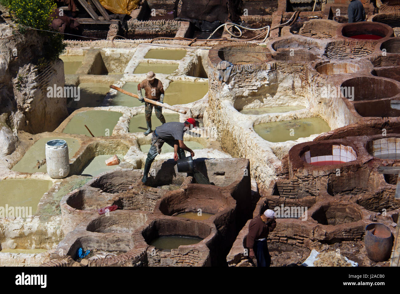 Morocco, Fes. Tanneries of Fes, Morocco Stock Photo - Alamy