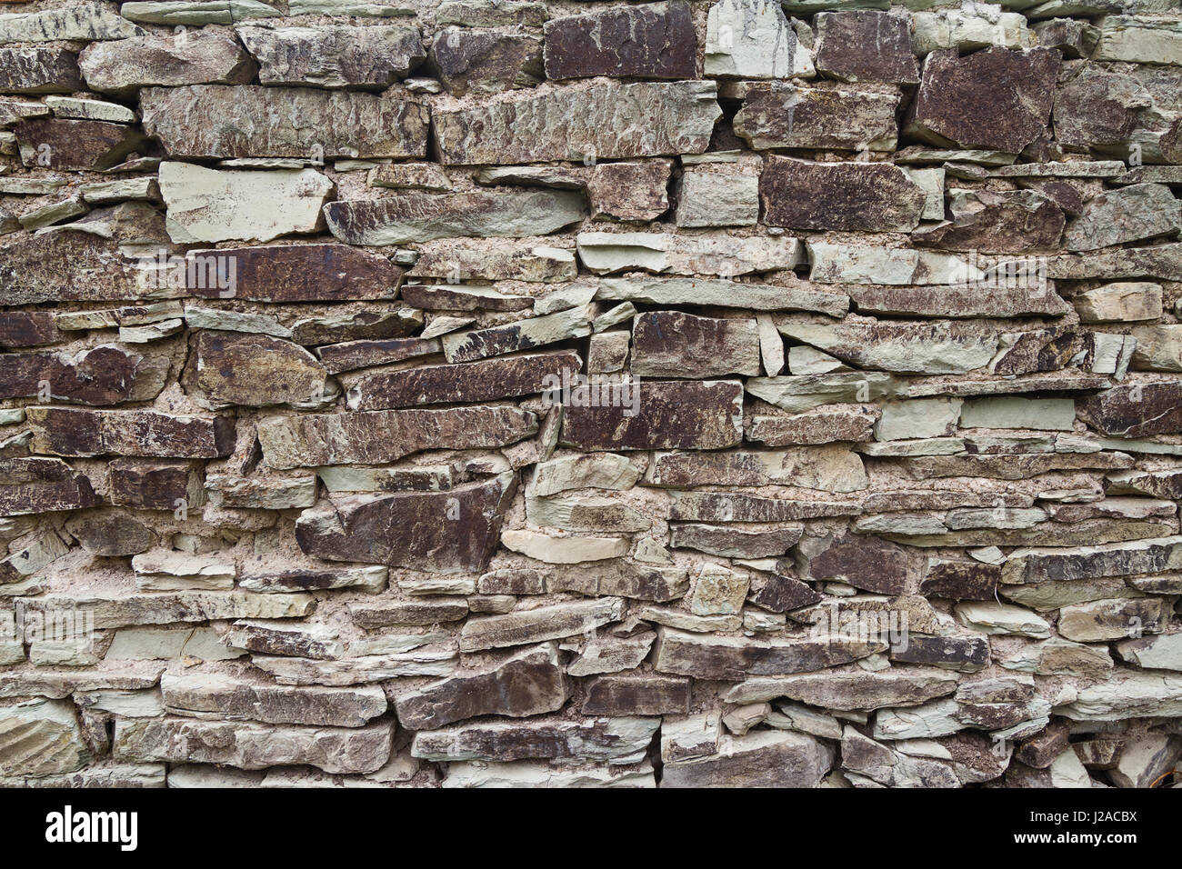 horizontal front view of stone wall texture Stock Photo - Alamy