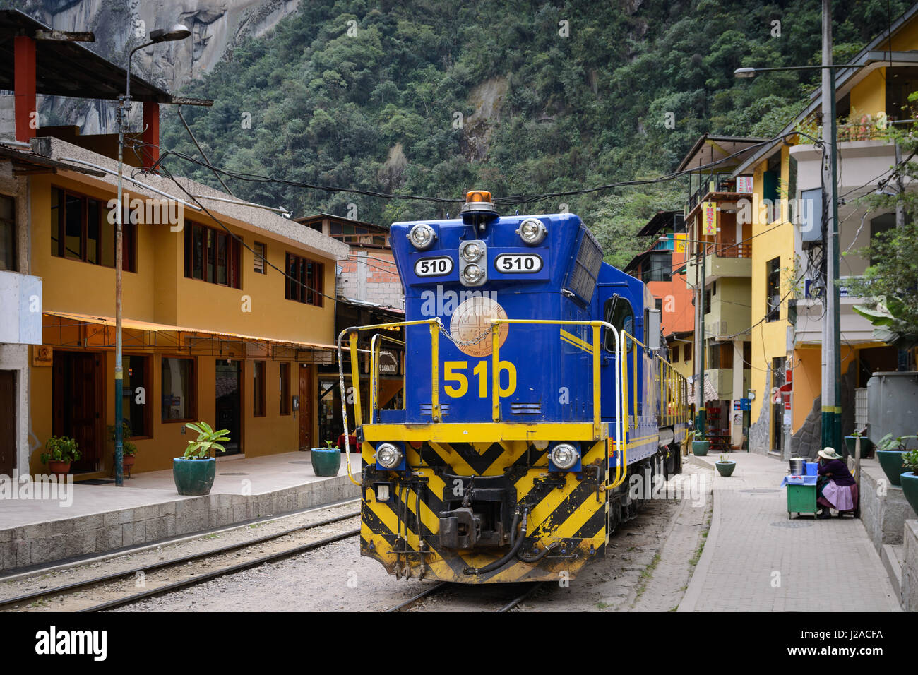 Peru, Cusco, Aguas Calientes, the starting point for Machu Picchu Stock ...