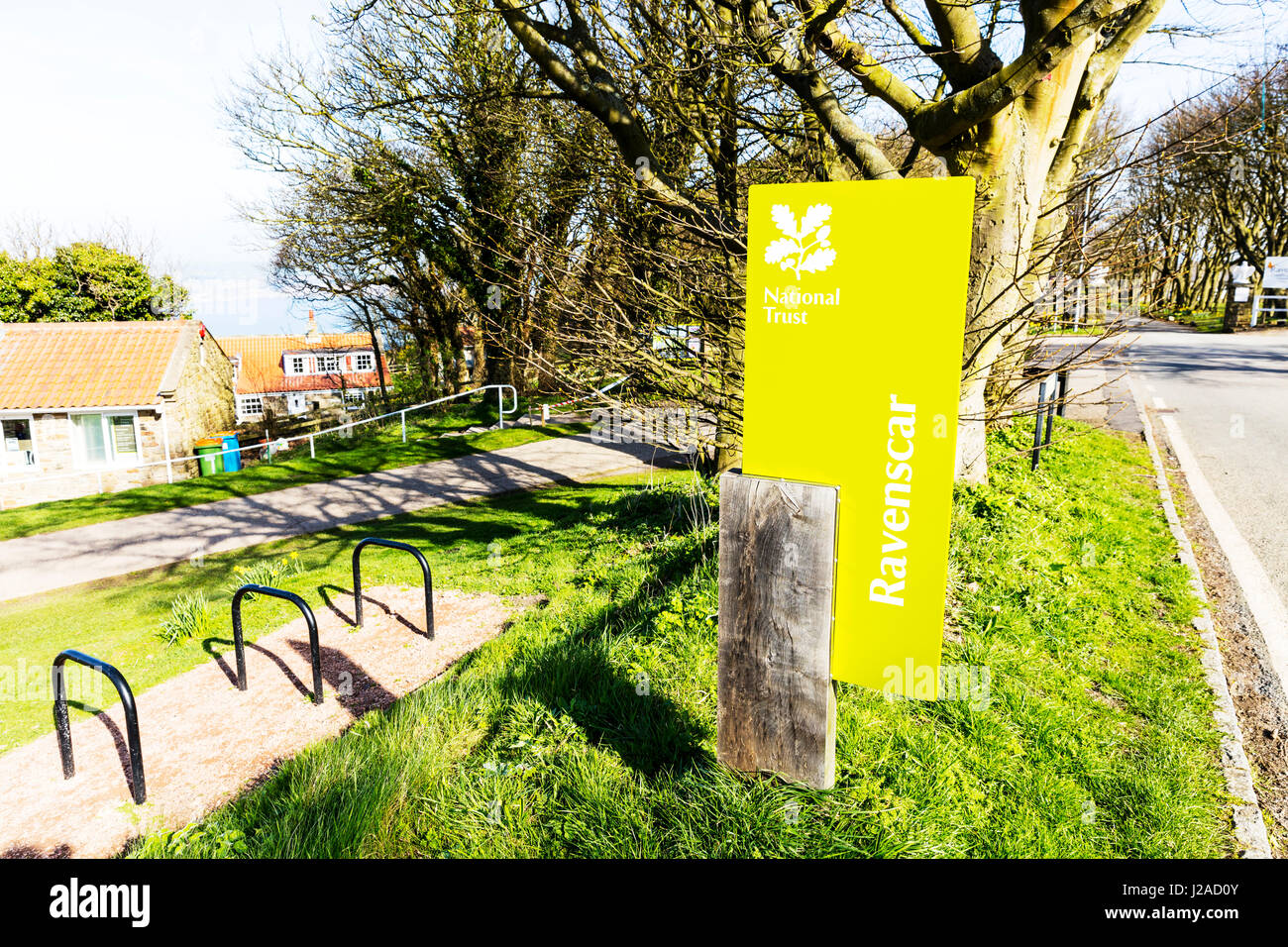 Ravenscar national trust sign hi-res stock photography and images - Alamy