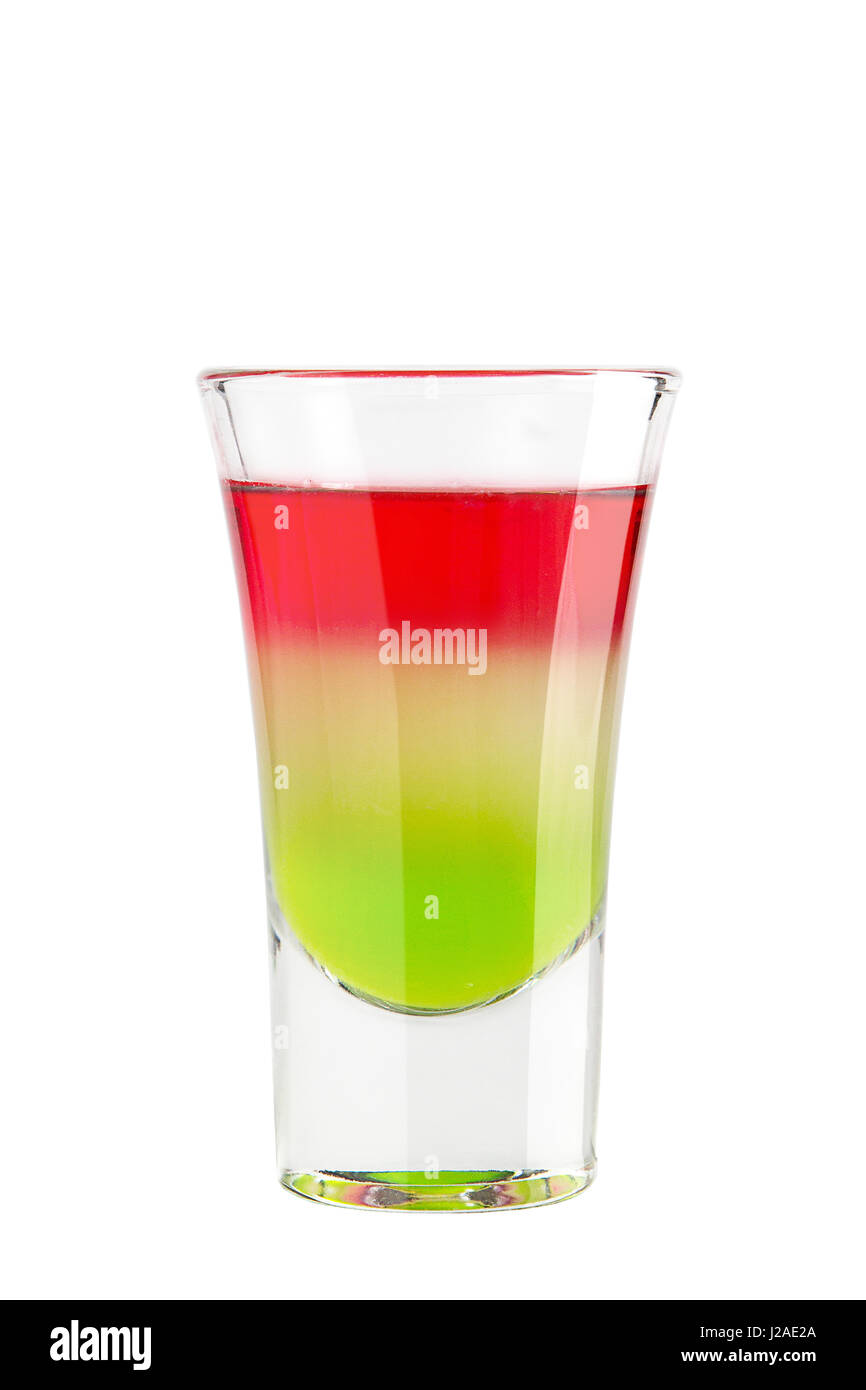 Shot. Alcoholic drink on a white background, isolated Stock Photo - Alamy