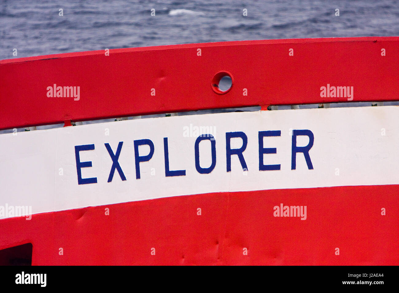 Bransfield Strait Antarctica. One last look at the Name plate on the ...