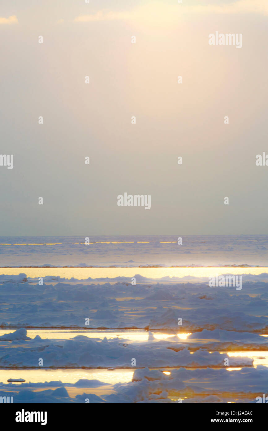 Southern Ocean, Antarctica. Sunlight reflecting off the water and Sea ...