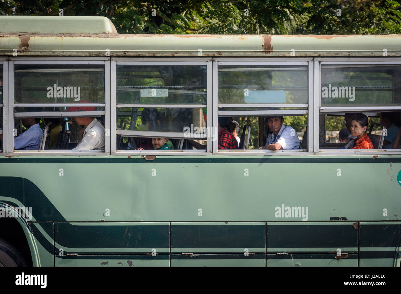 Myanmar (Burma), Yangon region, Yangon, local bus Stock Photo - Alamy