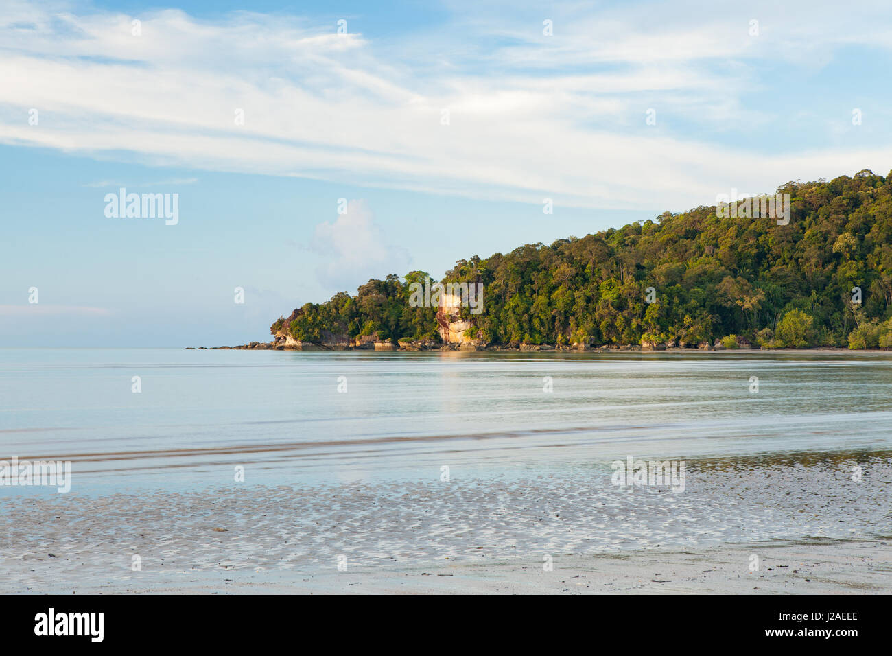 Big rocks and forest at shore Stock Photo - Alamy