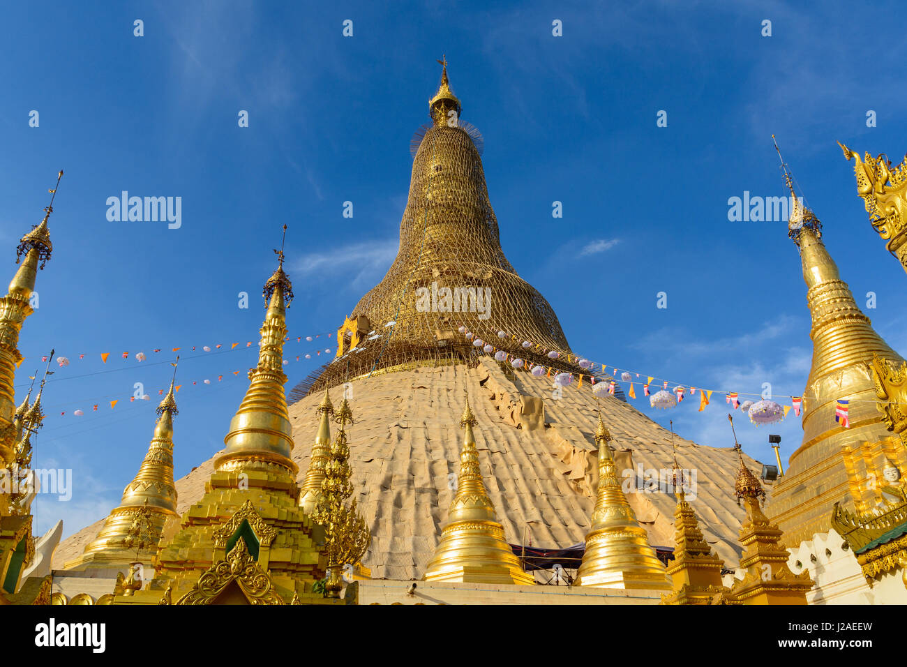 Myanmar (Burma), Yangon Region, Yangon, Shwedagon Pagoda Stock Photo ...