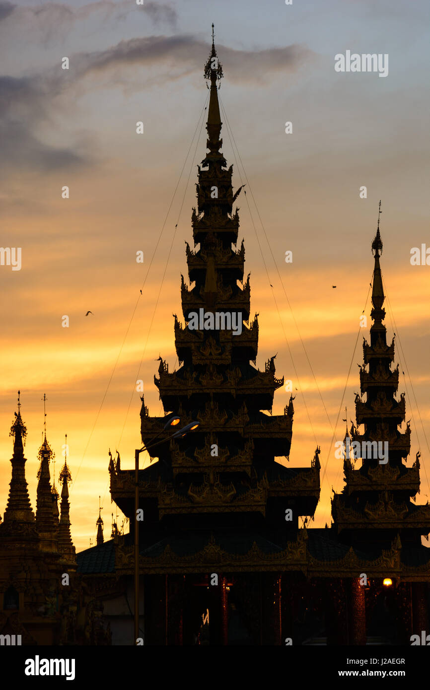 Myanmar (Burma), Yangon Region, Yangon, Shwedagon Pagoda Stock Photo ...