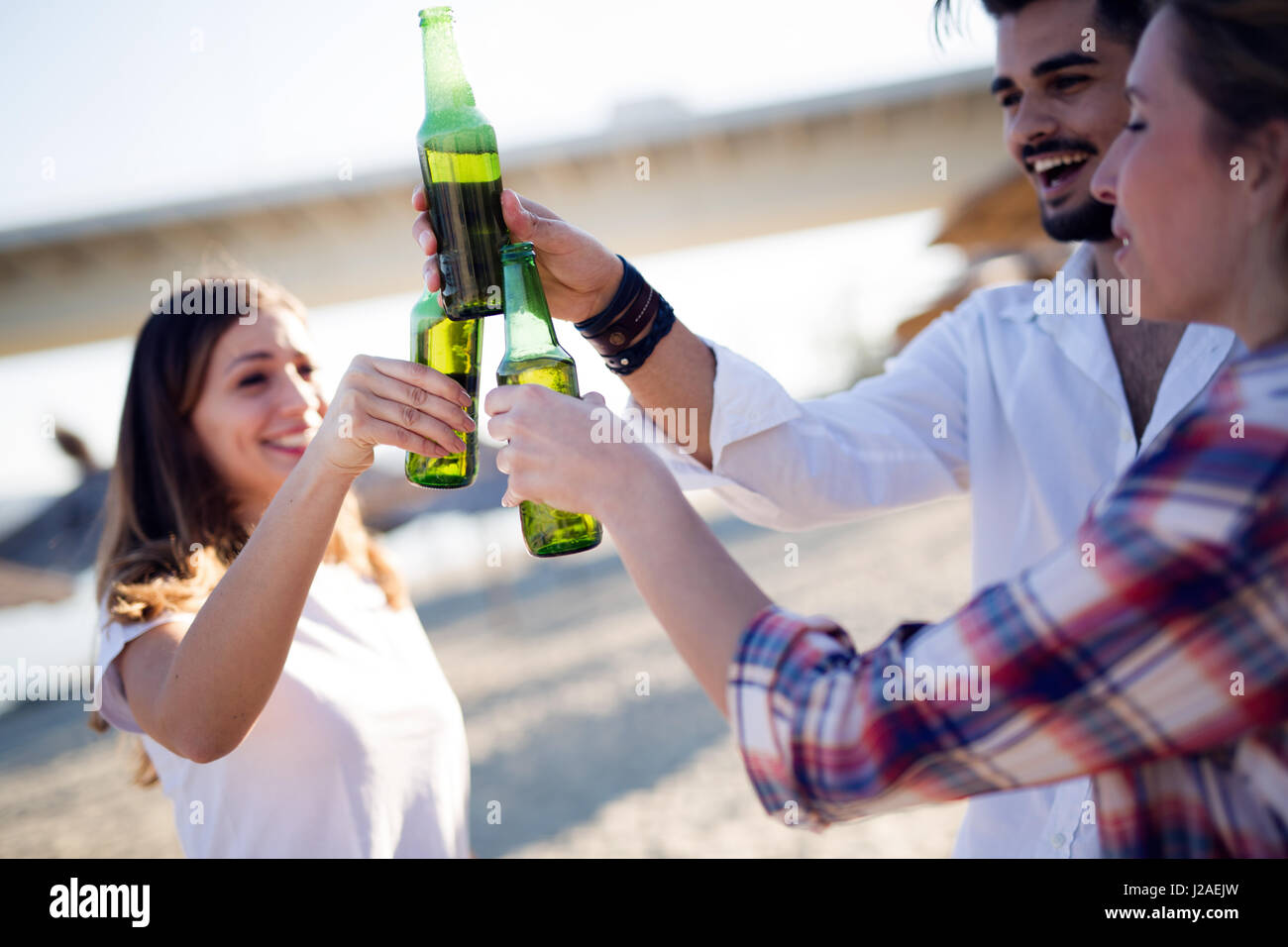Happy people dancing in the sun hi-res stock photography and images - Alamy