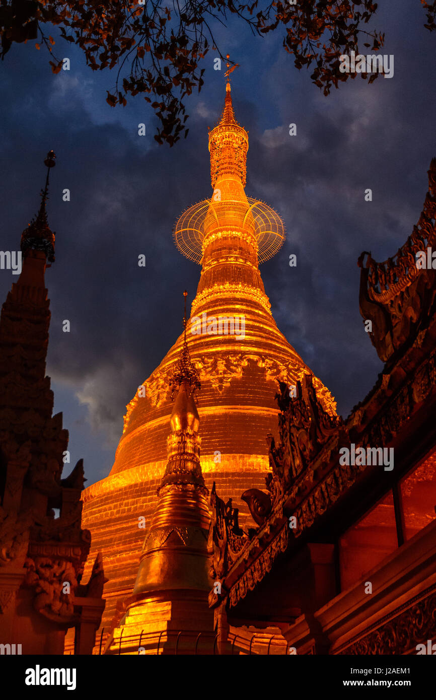 Myanmar (Burma), Yangon Region, Yangon, Shwedagon Pagoda Stock Photo ...
