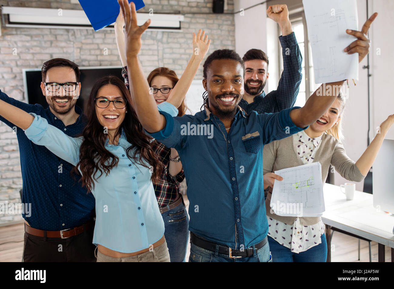 Happy Office Employee