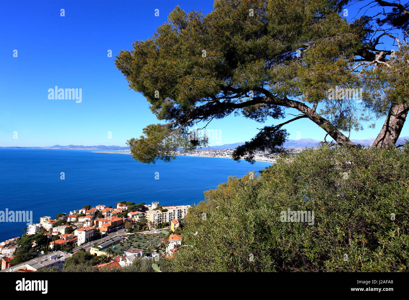 Nice, Cap de Nice, vue generale, Alpes-Maritimes, 06, Cote d'Azur, PACA ...