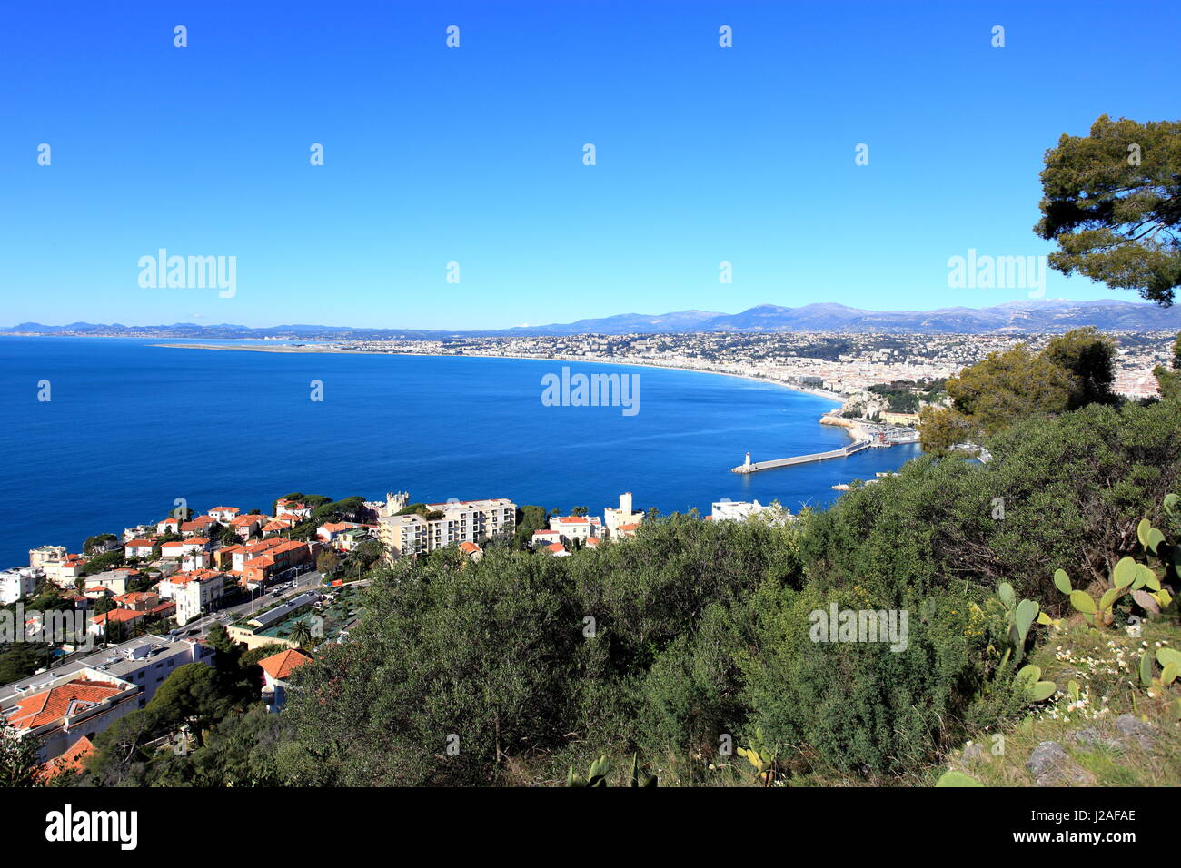 Nice, Cap de Nice, vue generale, Alpes-Maritimes, 06, Cote d'Azur, PACA ...