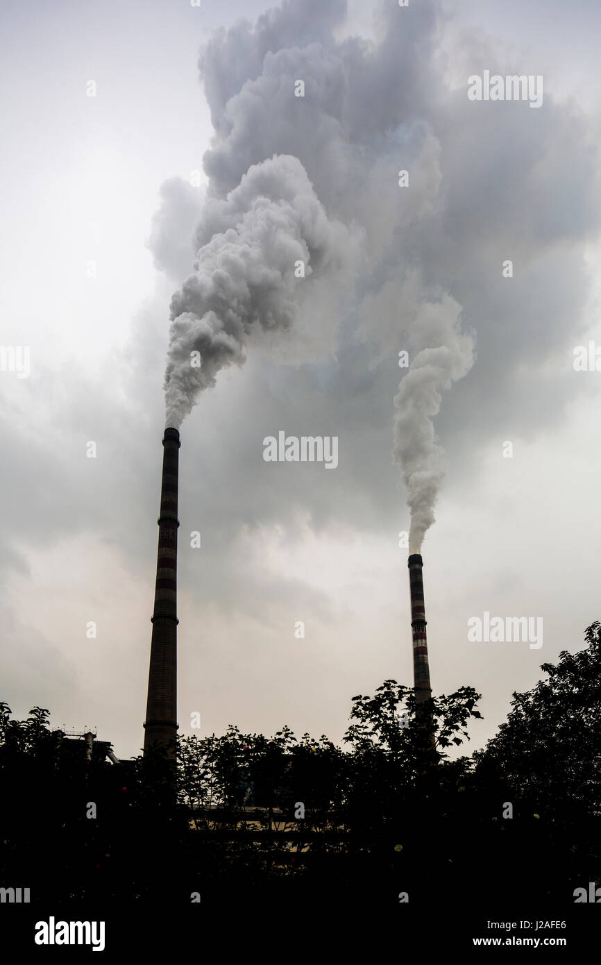 Steam smoke billows from twin hi-res stock photography and images - Alamy