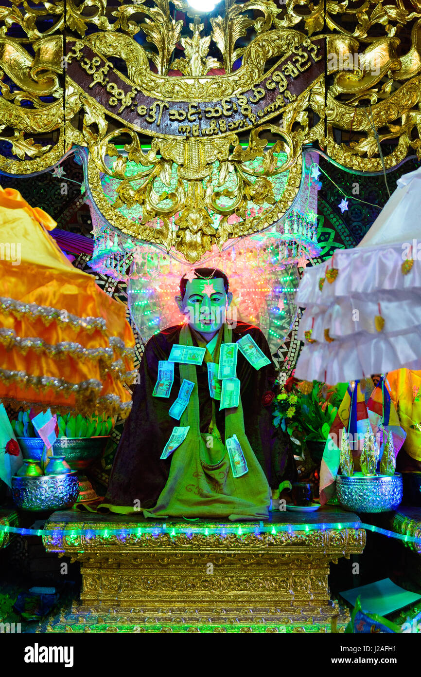 Myanmar (Burma), Mandalay Region, Myingyan, Mt. Popa Shrine Stock Photo ...