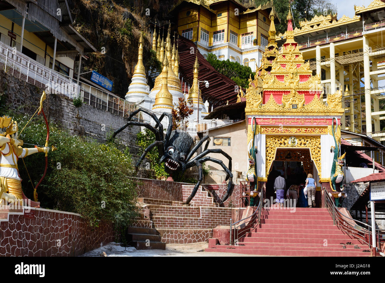 Myanmar (Burma), Shan, Pindaya, The magnificent cave of Pindaya houses ...