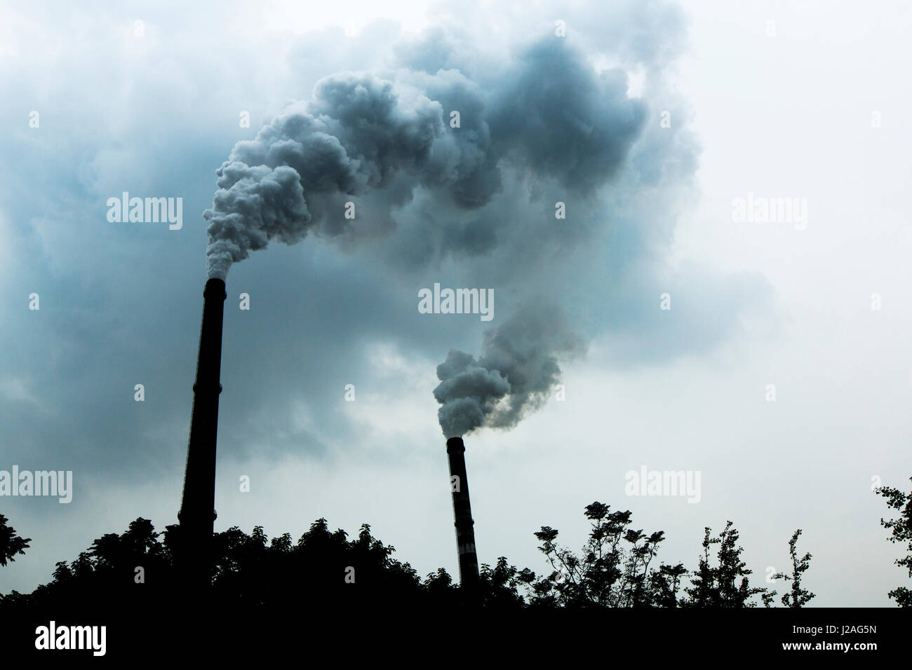 Steam smoke billows from twin hi-res stock photography and images - Alamy