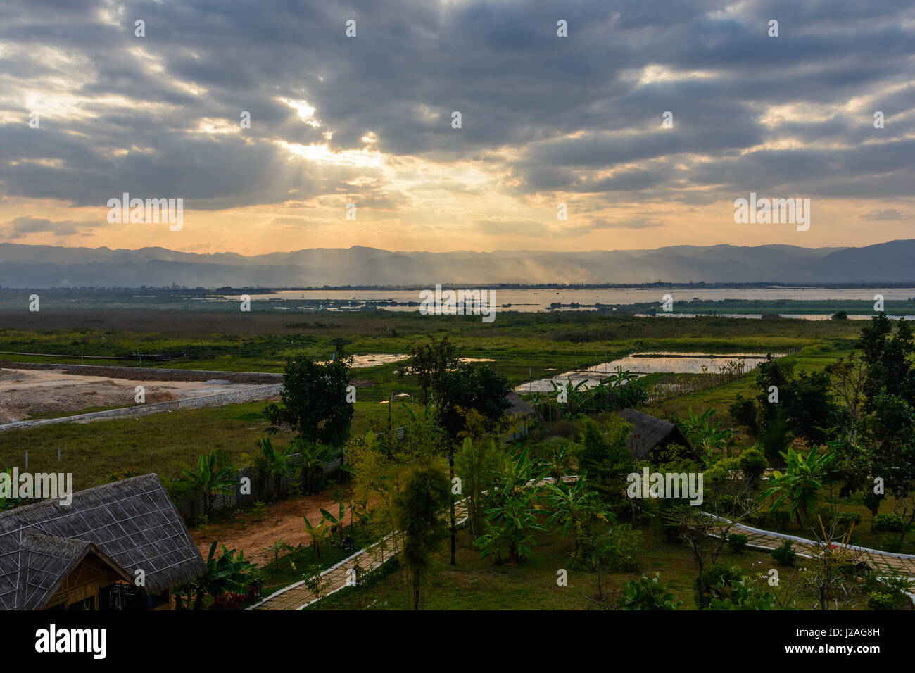 Myanmar (Burma), Shan, Taunggyi, view over the lake Stock Photo - Alamy