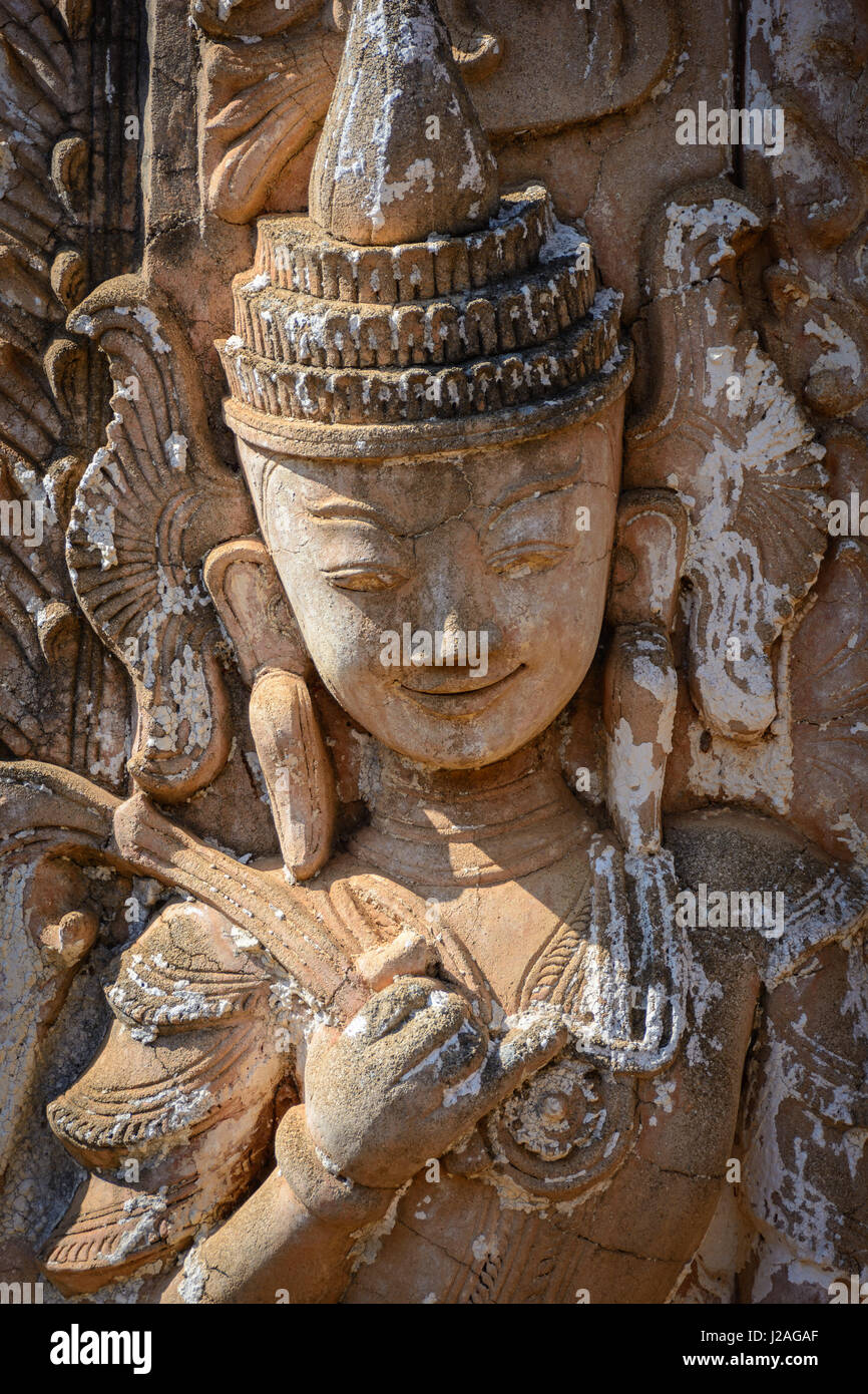 Myanmar (Burma), Shan, Taunggyi, ruins pagodas in Indein Stock Photo ...
