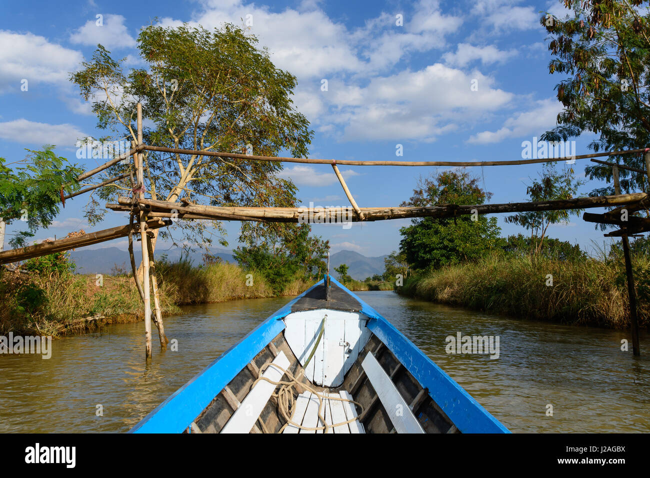 Myanmar (Burma), Shan, Taunggyi, boat trip on the Inle Lake Stock Photo ...