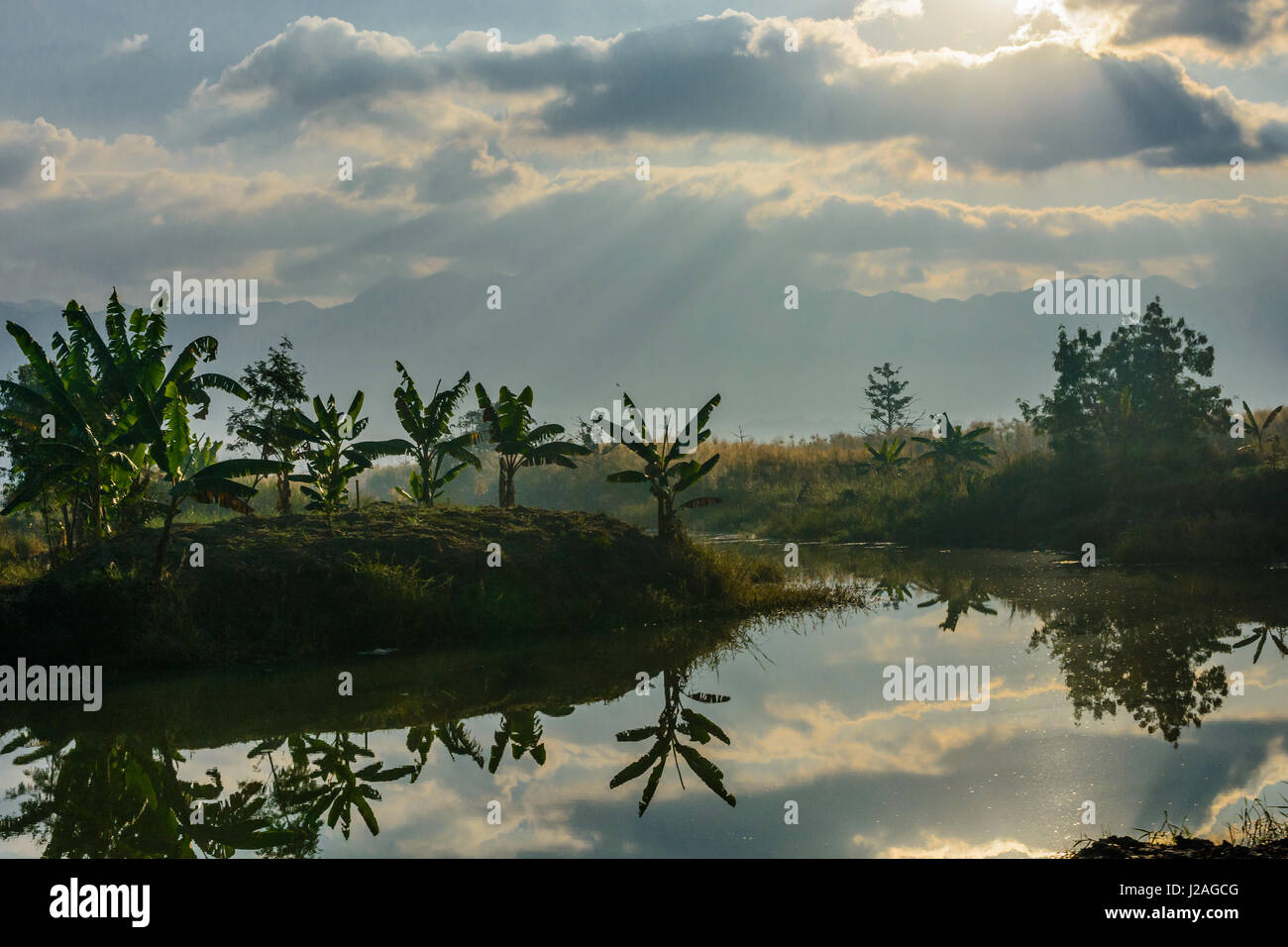 Myanmar (Burma), Shan, Taunggyi, boat trip on the Inle Lake Stock Photo ...