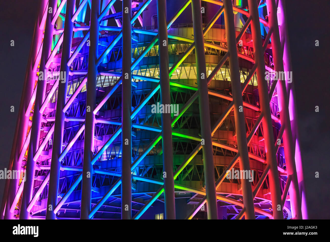 Riverfront View of 600 meter high Canton Tower, Guangzhou, China Stock ...