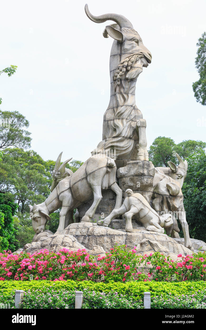 Five Ram Statue, Yuexiau Park, Guangzhou, China Stock Photo - Alamy