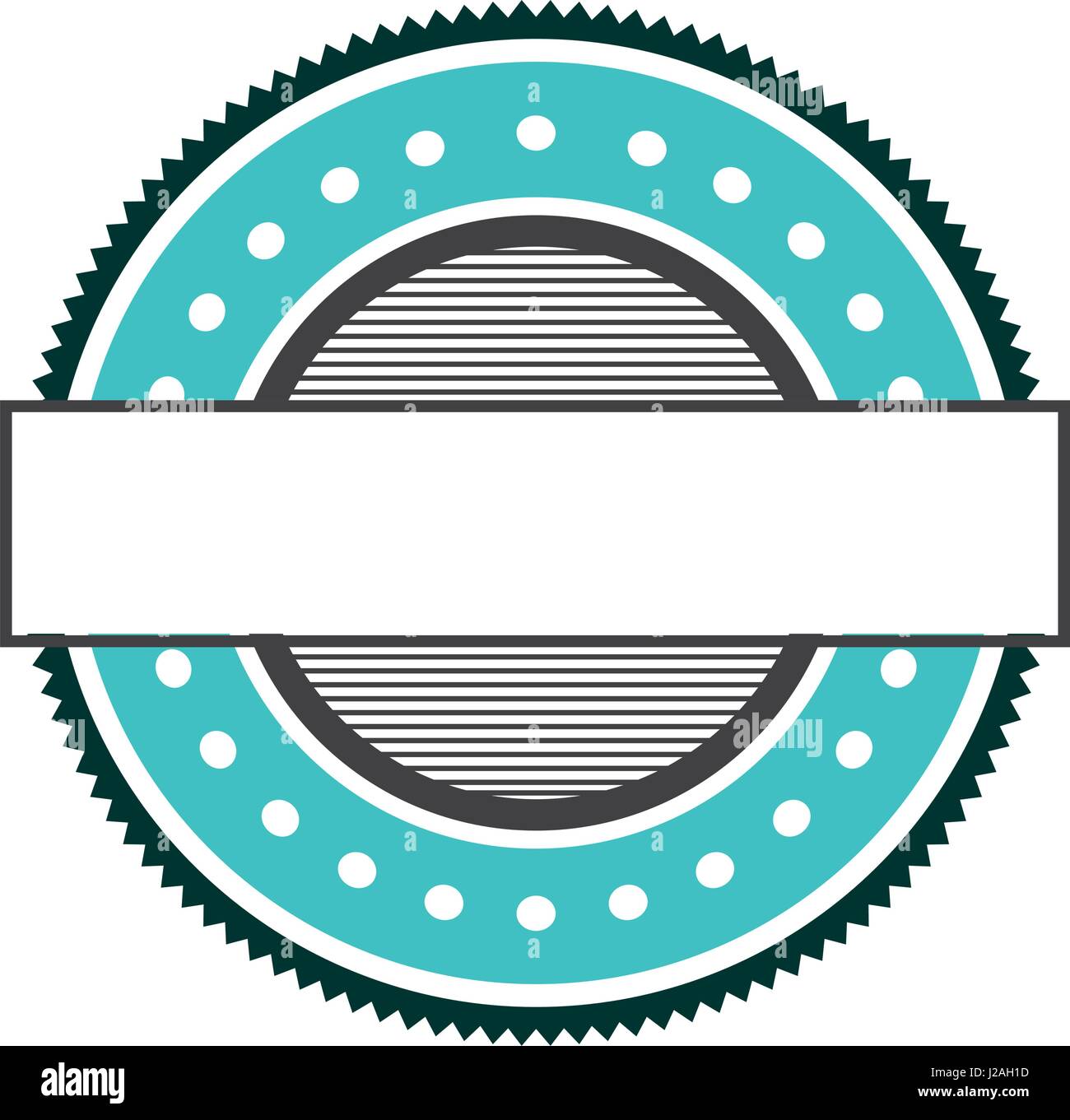 realistic color heraldic circular shape stamp with circles and ...