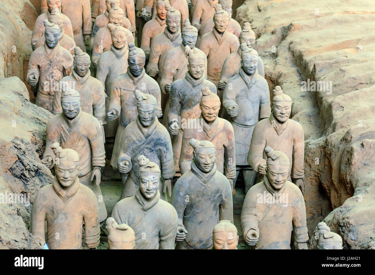 Terracotta Army Museum, Warriors and Horses depicting the armies of Qin ...