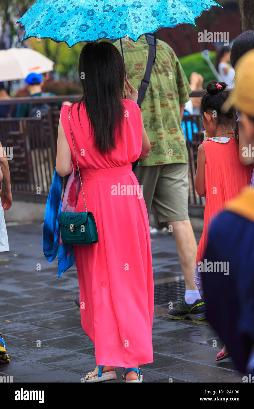 Summer rain at Tien An Mien Square and Forbidden city, Beijing, China ...