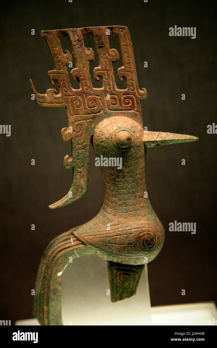 Small Three Thousand Year Old Bronze Bird Sanxingdui Museum, Chengdu ...