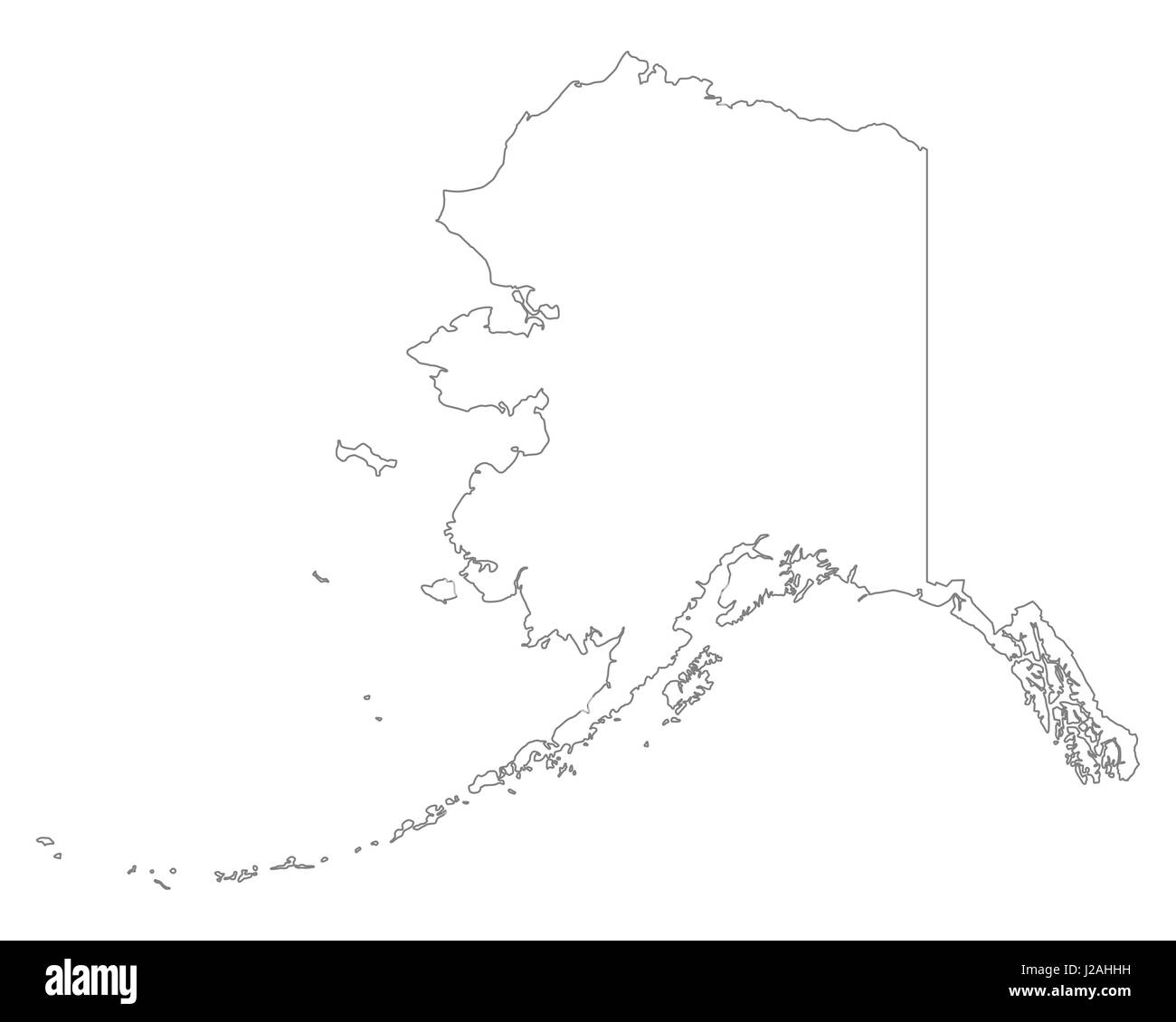 Map of Alaska Stock Photo - Alamy