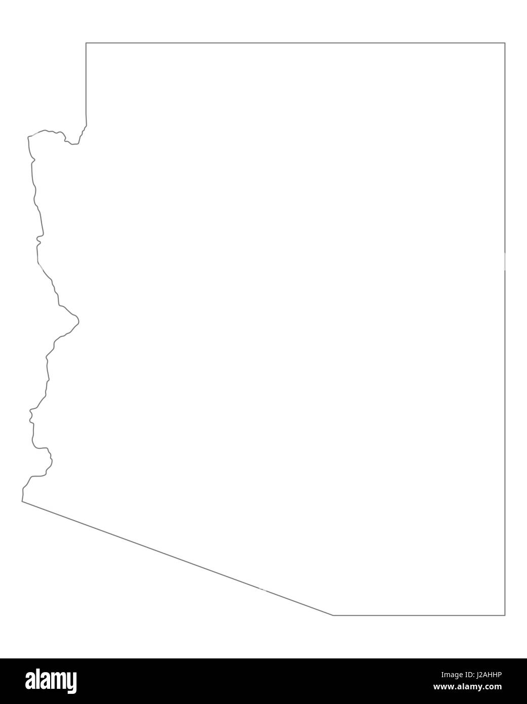 Map of Arizona Stock Photo - Alamy