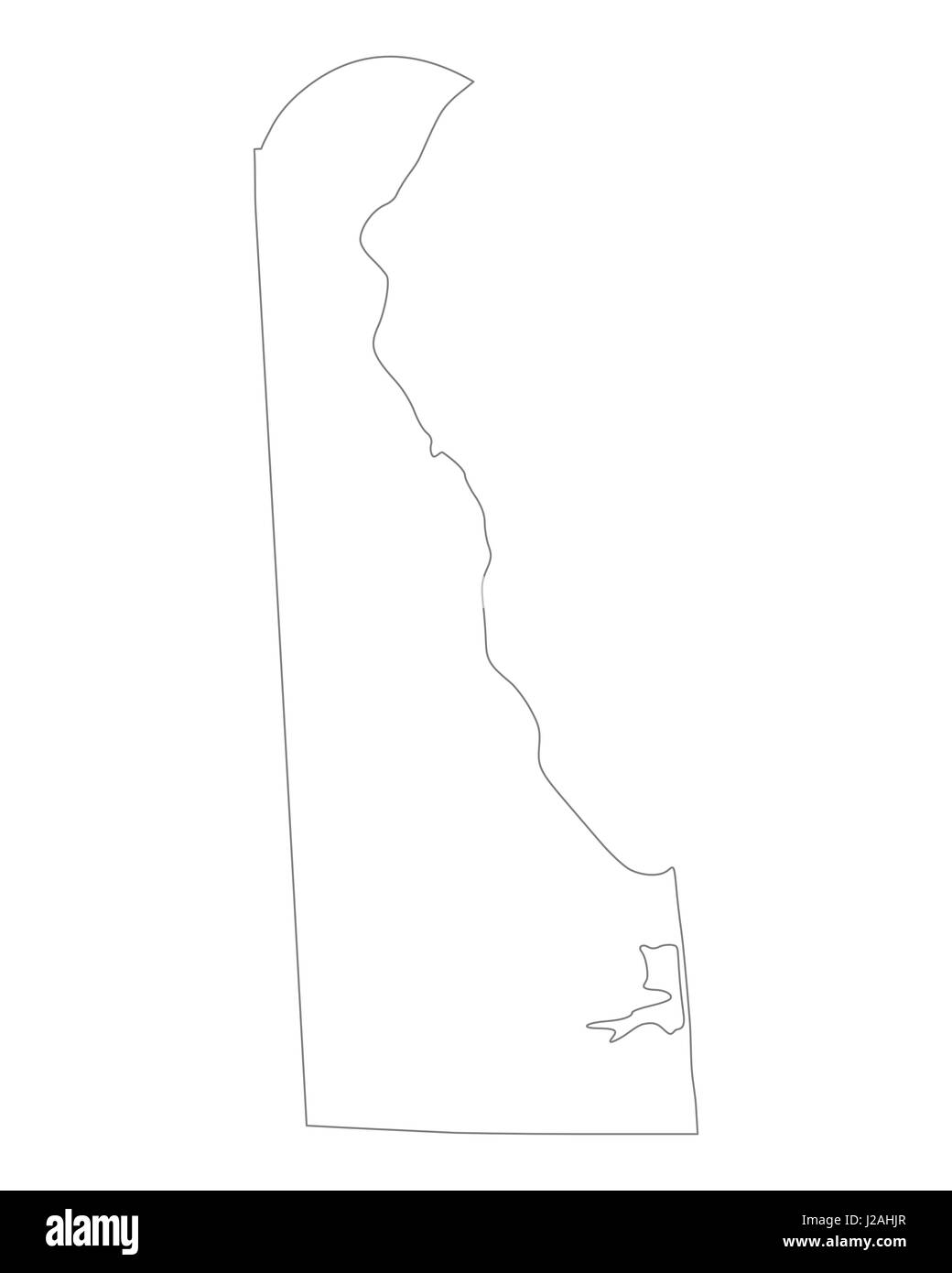 Map of Delaware Stock Photo - Alamy